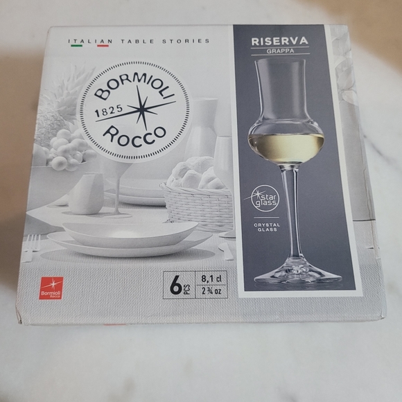 Bormioli | Dining | Bormioli Rocco Set Of 6 Glass Riserva Grappa ...